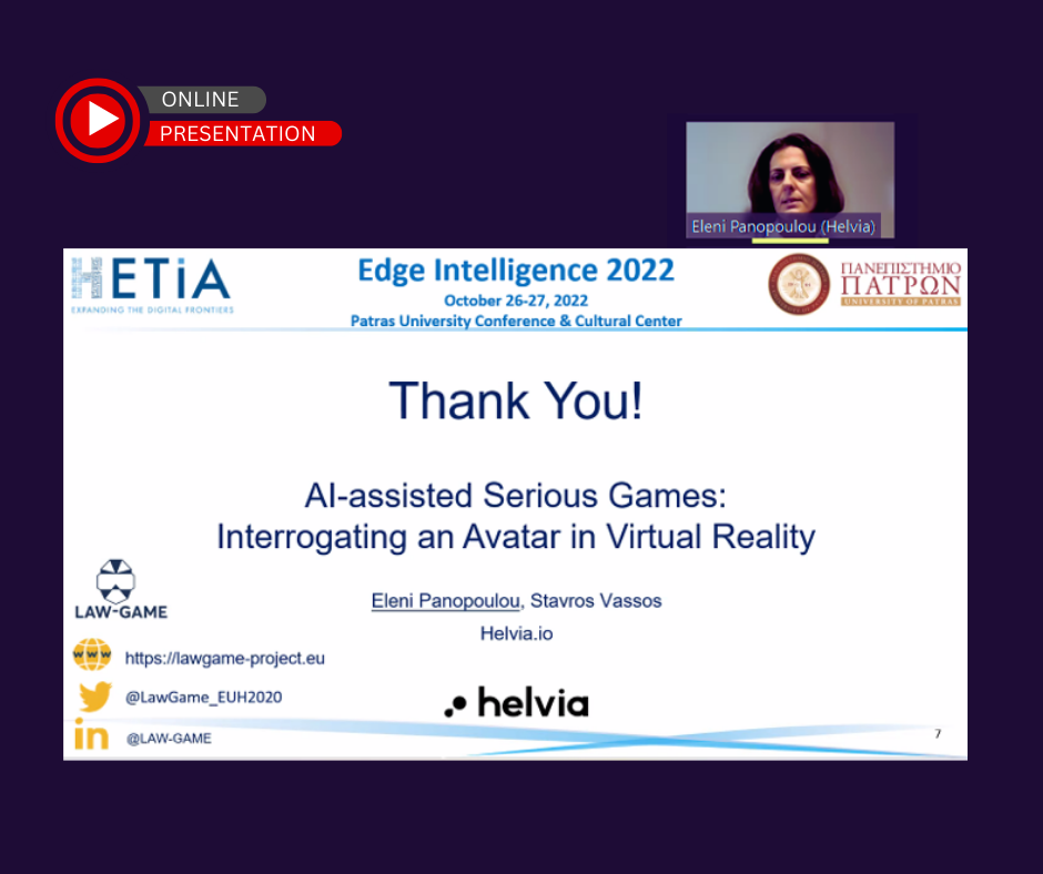 “AI-assisted Serious Games: Interrogating an Avatar in Virtual Reality” - LAW-GAME project